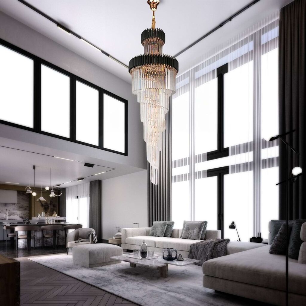 Likana Post Modern Duplex Crystal Chandelier - Oolighting